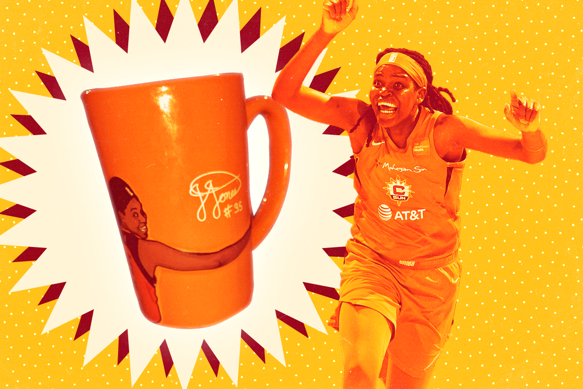 WNBA Merchandise Tales: The story behind the Jonquel Jones Hug Mug ...
